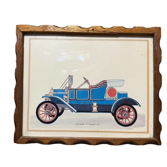 Unbranded | Art | Ford Model T Torpedo 911 Antique Car Art Print Wood ...